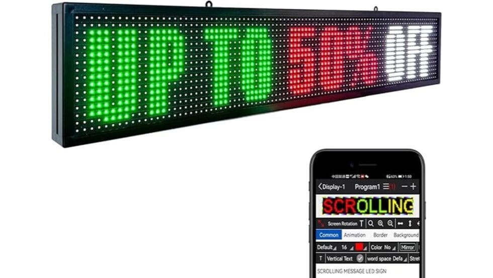 Outdoor LED Scrolling Sign P10 39x8 Inches Review | Letter Kits